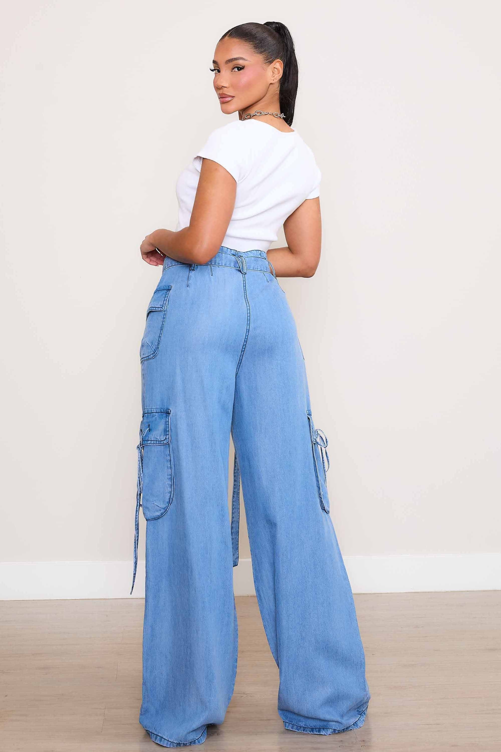 Belted Wide Leg Cargo Pants – Dominique Nicole Boutique